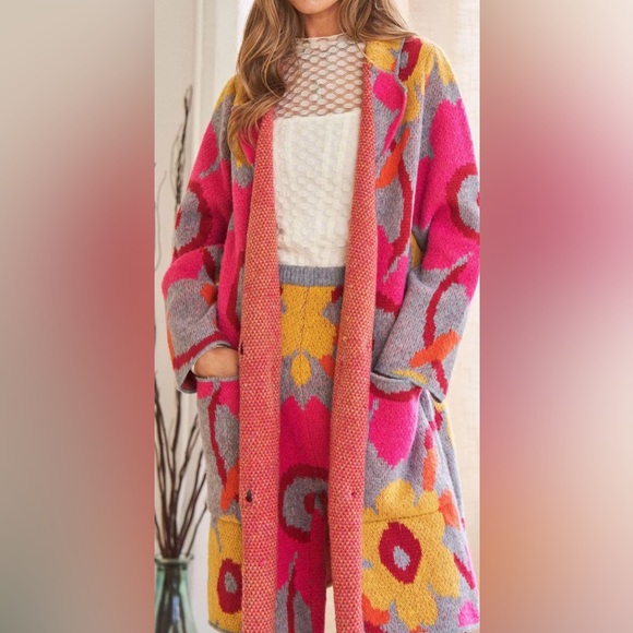 DAVI & DANI | Jackets & Coats | Davi Dani Long Cardigan Knit Jacket ...